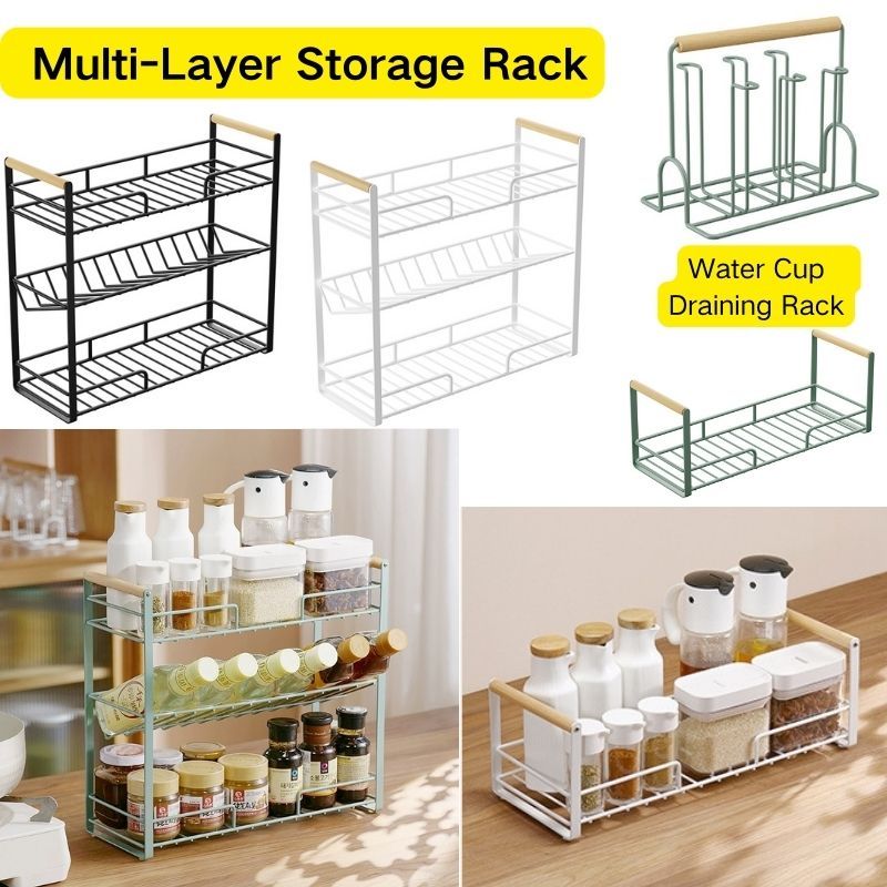 Kitchen Rack Japanese-Style Multi-Layer Storage Rack Table Top Multi ...