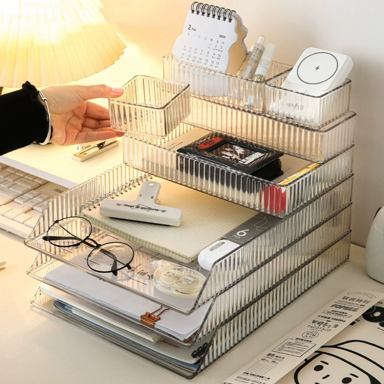 Transparent Office Desk Document Organizer Free Combination File A4 ...