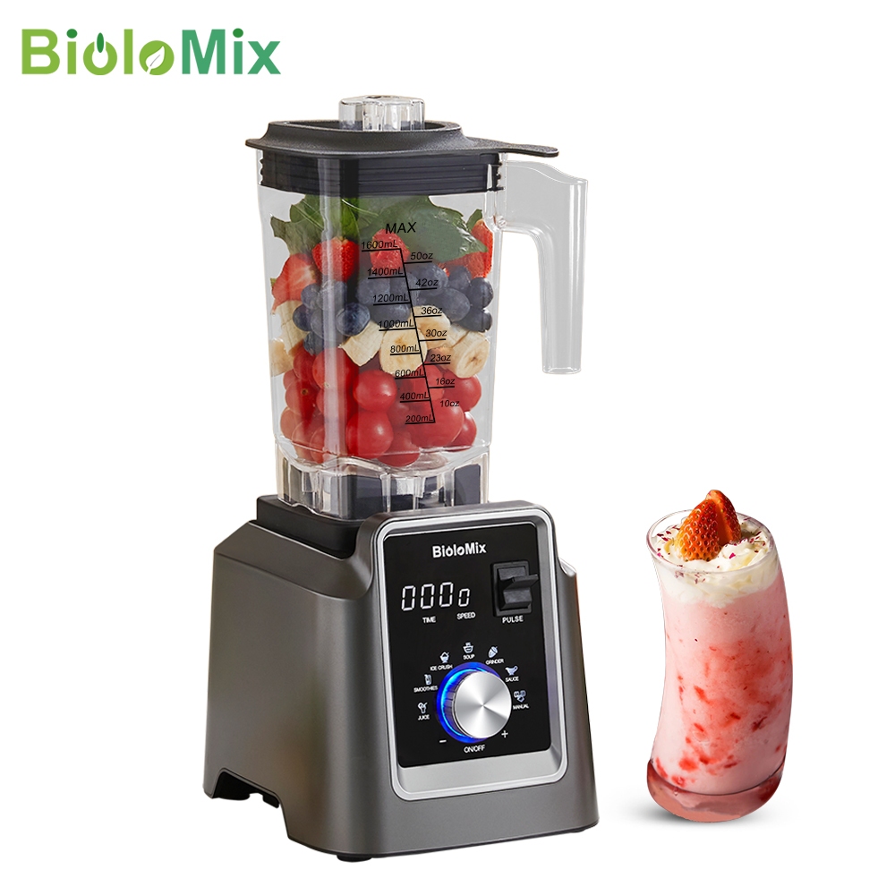 BioloMix Heavy Duty Speed Timer Function Crush Ice Smoothies Blender ...