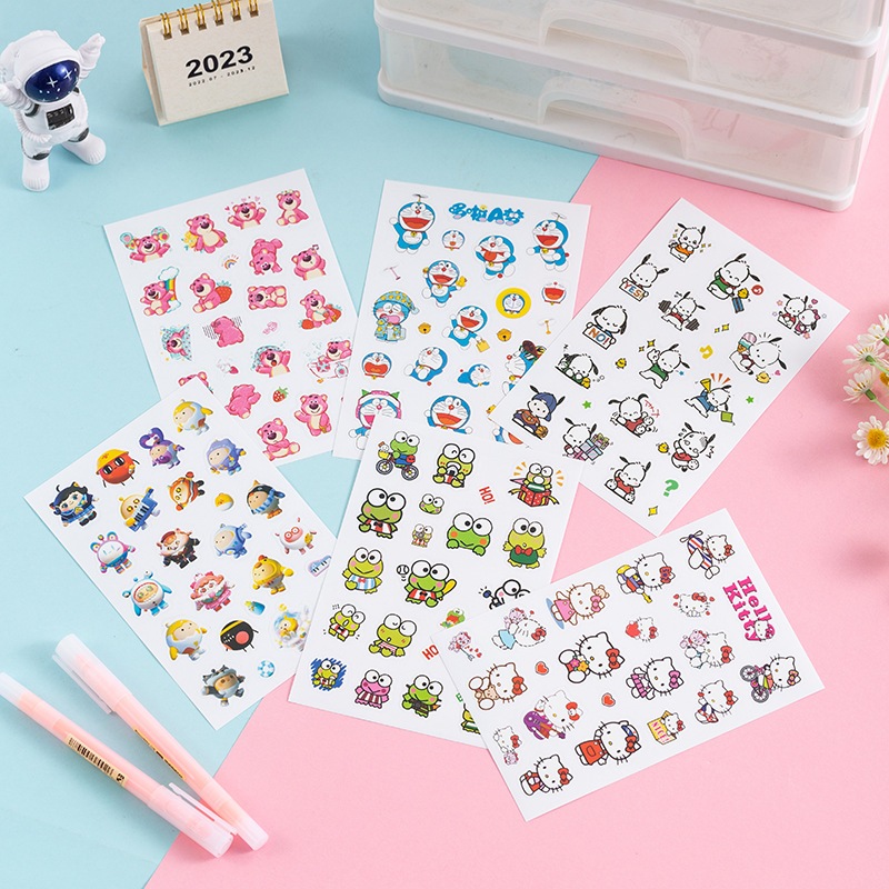 Cartoon Sticker Sanrio Modeling Sticker Goo Card Decorative Sticker ...