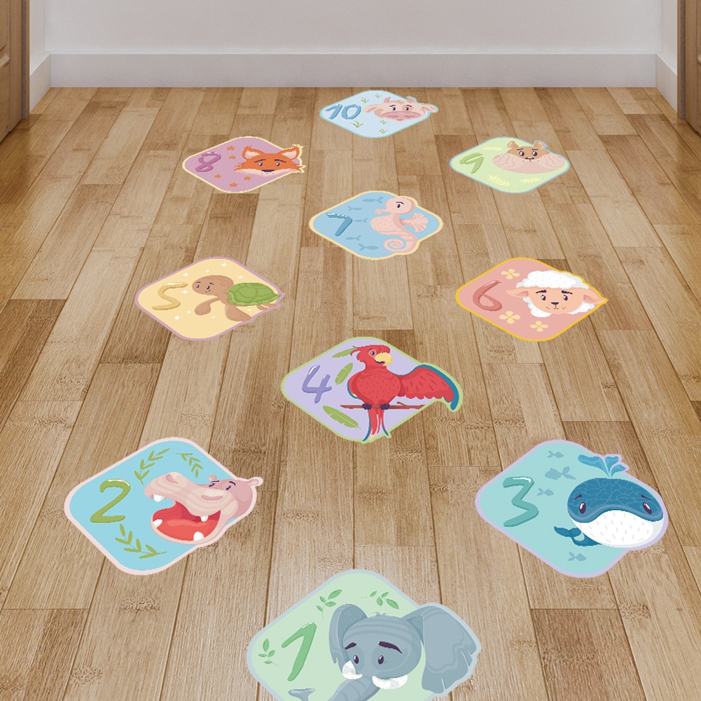 Floor Sticker Jump House Game Sticker for Kids, Floor Sticker Removable ...