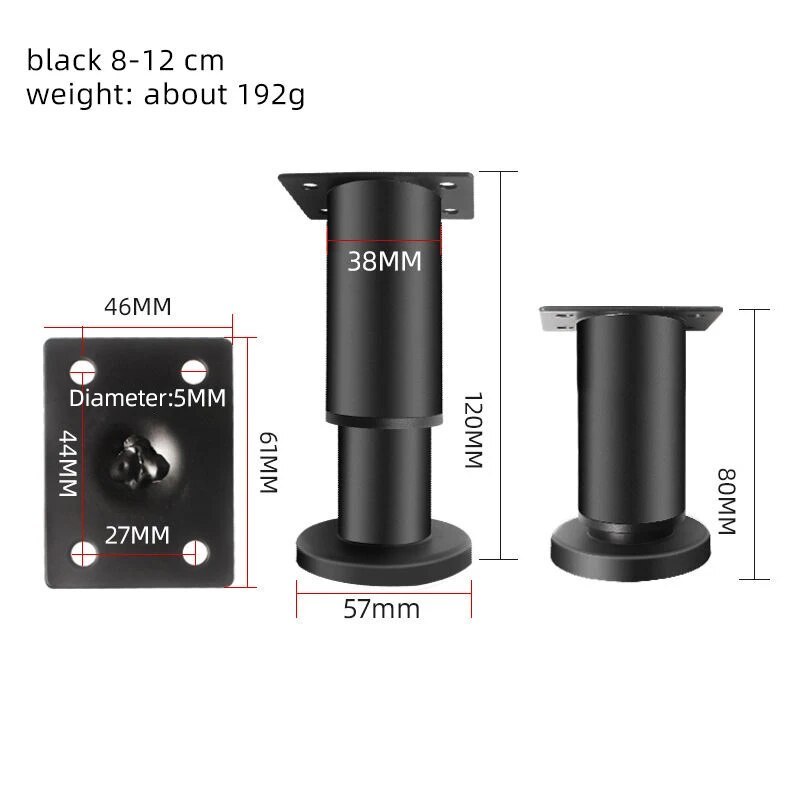 【SG Seller】8-42CM Height Metal Adjustable Furniture Cabinet Leg ...