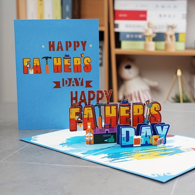 Happy Fathers Day Card for Men 3D Birthday Card For Dad Father 3D ...