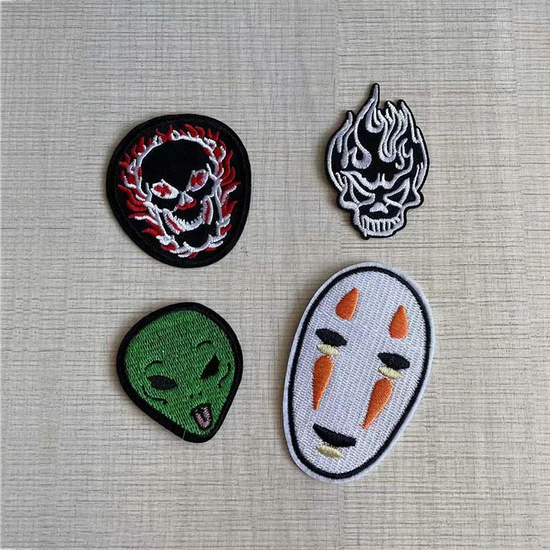 Ghostface Patch Thermocollant Mask Fusible Embroidery Applique Transfer ...