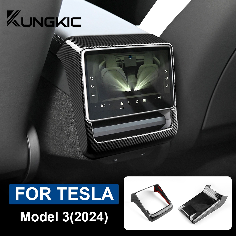 For Tesla Model 3 Highland 2024 ABS Carbon Fiber Pattern Rear Screen ...
