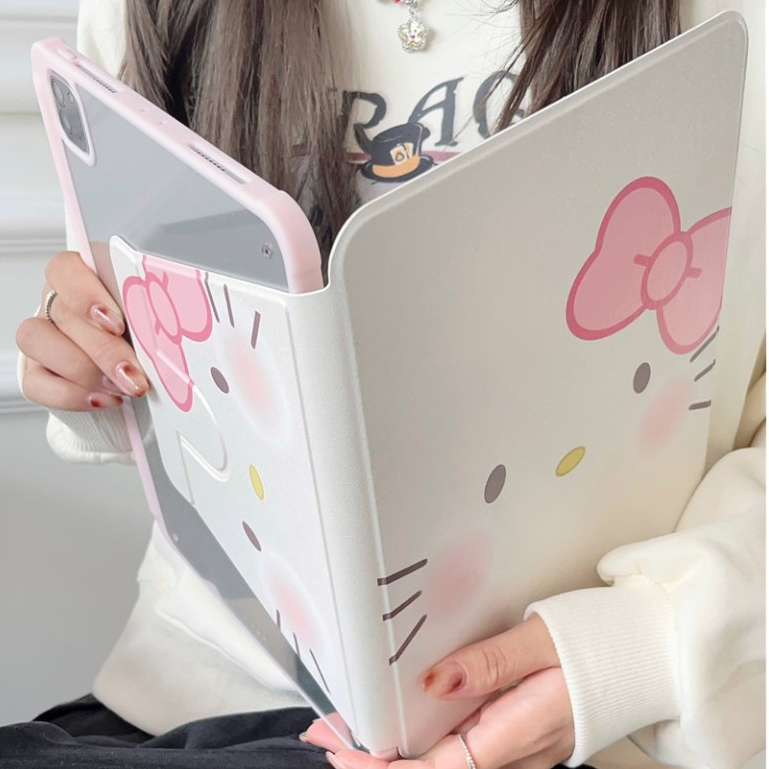 INS popular Cartoon Cute vogue Pink HelloKitty For IPad10.2 Shell Ipad10th Gen5 Cover Mini6/7 ...