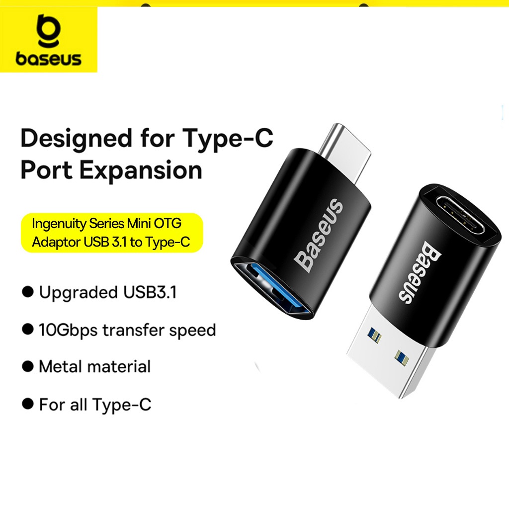 Baseus USB 3.1 OTG Adapter Type C to USB For Phones Laptop Pc Computer ...
