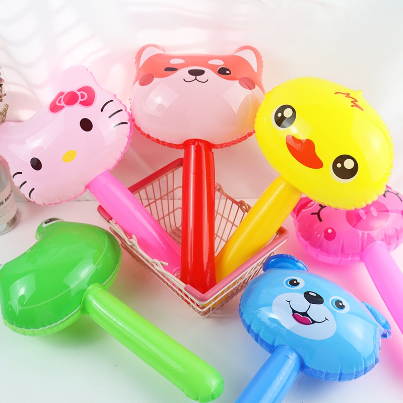 Children Inflatable Toys Animal Shape Long Stick Small Size Bell Hammer ...