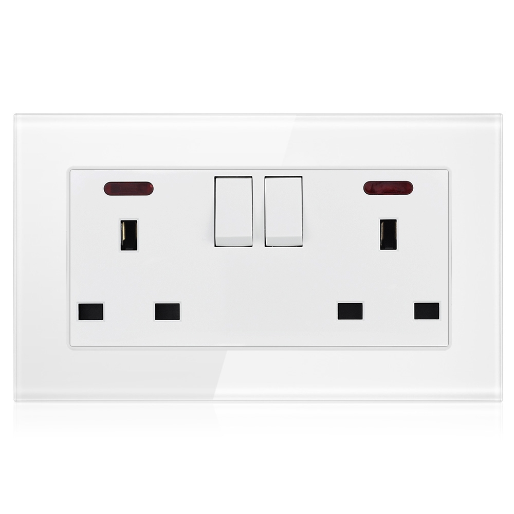 VISWE wall socket wall switch usb wall socket double socket 3 pin socket 13amp wall socket 250V ...