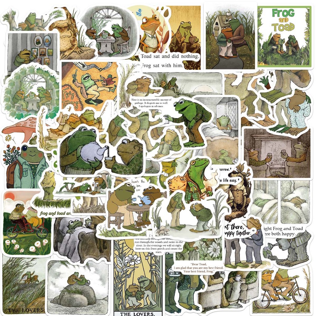 50 pcs Frog and toad stickers Graffiti Cartoon Skateboard Waterproof ...