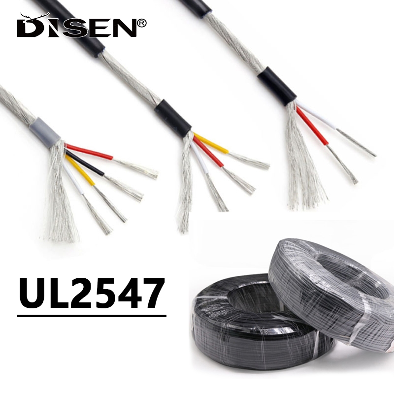 1Meter UL2547 Shielded Wire Signal Cable 30 28 26 24 22 20 18 AWG ...