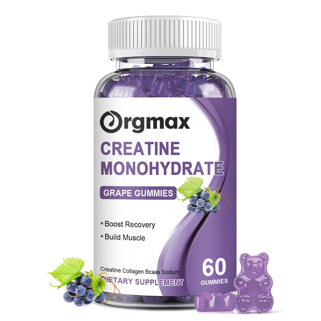 Orgmax Creatine Monohydrate Gummies Build Muscle Recover Gain Strength ...