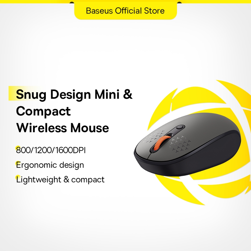 Baseus F01A Wireless Mouse Silent Mouse with 2.4GHz Optical Ergonomic ...