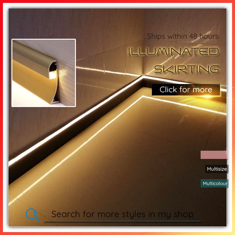 Aluminum Alloy Light-Emitting Skirting Line Light Slot Embedded Open ...