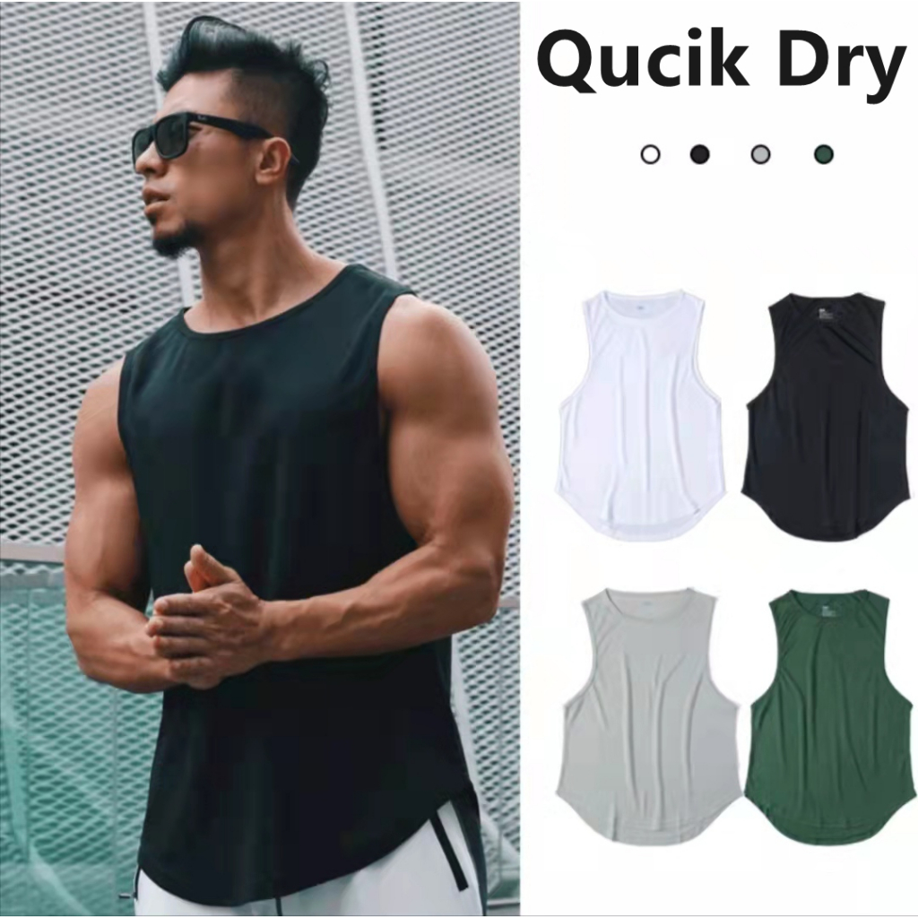 Loose fitness clothing blank sleeveless t shirt mens gym stringer tank ...