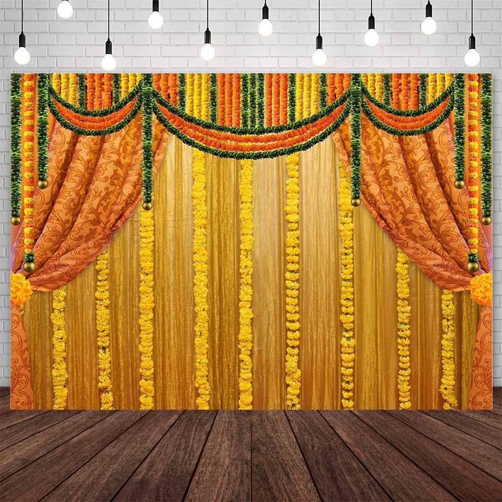 7x5ft India Pooja Photography Backdrop Happy Holi Macrame Puja Ganpati ...