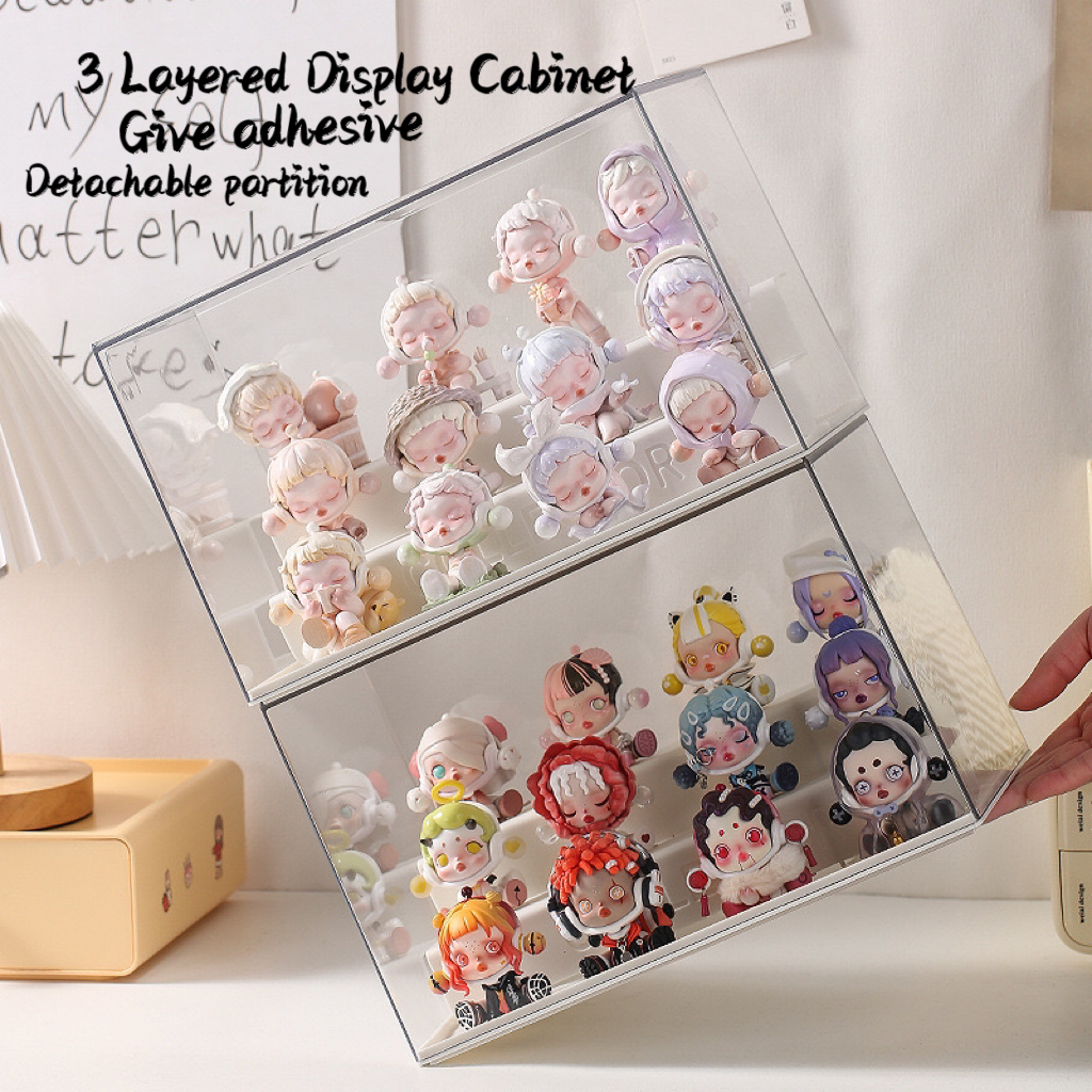 3 Layered Display Cabinet Transparent Box Detachable Partition Lego ...