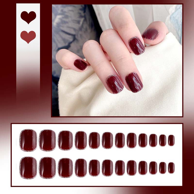 BORN PRETTY 24pcs Fake Nails Set With Glue False Nails Long Nail Fake ...