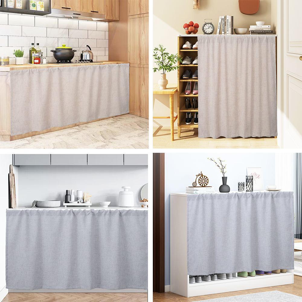 Kitchen Curtain Cabinet Cupboard Shelf Rack Wardrobe Tabletop Cover ...