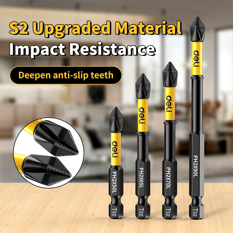 Deli Bit Anti-slip Phillips Bit Strong Magnetic Electric Screwdriver ...