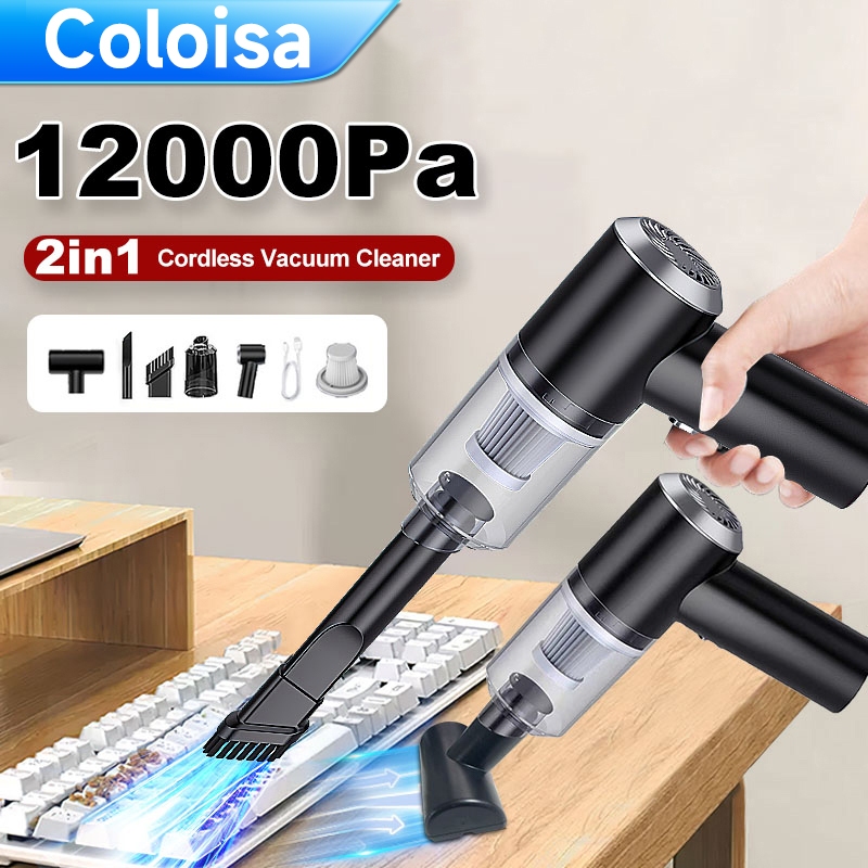 2in1 Cordless Car Vacuum Cleaner 12000Pa Rechargeable Mini Cordless ...