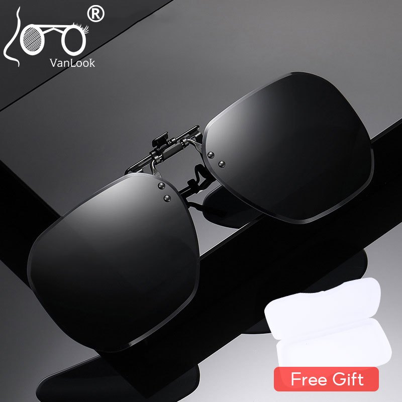 Polarized Clip On Sunglasses Men Women Chameleon Rimless Sun Glasses ...