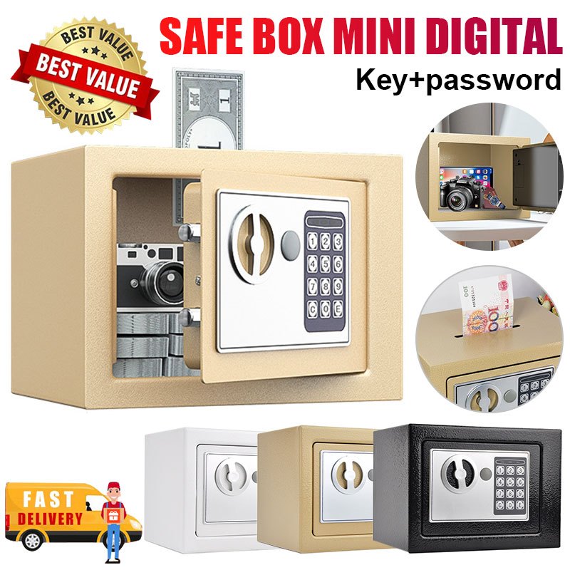 Mini Digital Safety Box / Personal Safe Box (With Money Slot) Homealarm Intelligent Safe All ...