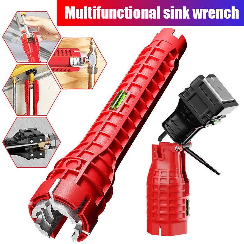 18 in 1 Wrench Repair Plumbing Tool Anti-slip Plumber Bathroom Pipe ...