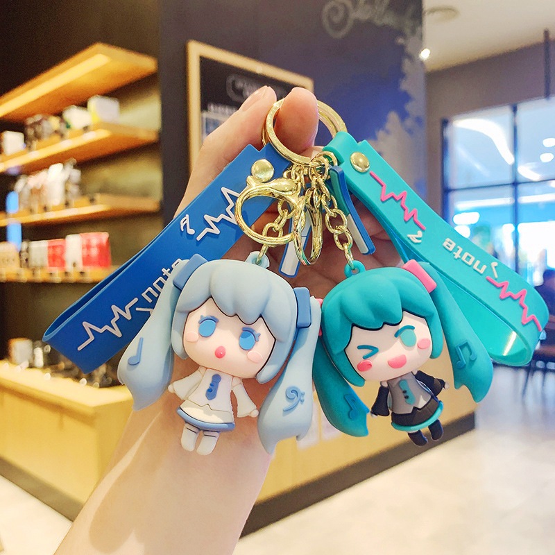 Cartoon Hatsune Miku doll keychain Hatsune Miku peripheral backpack ...