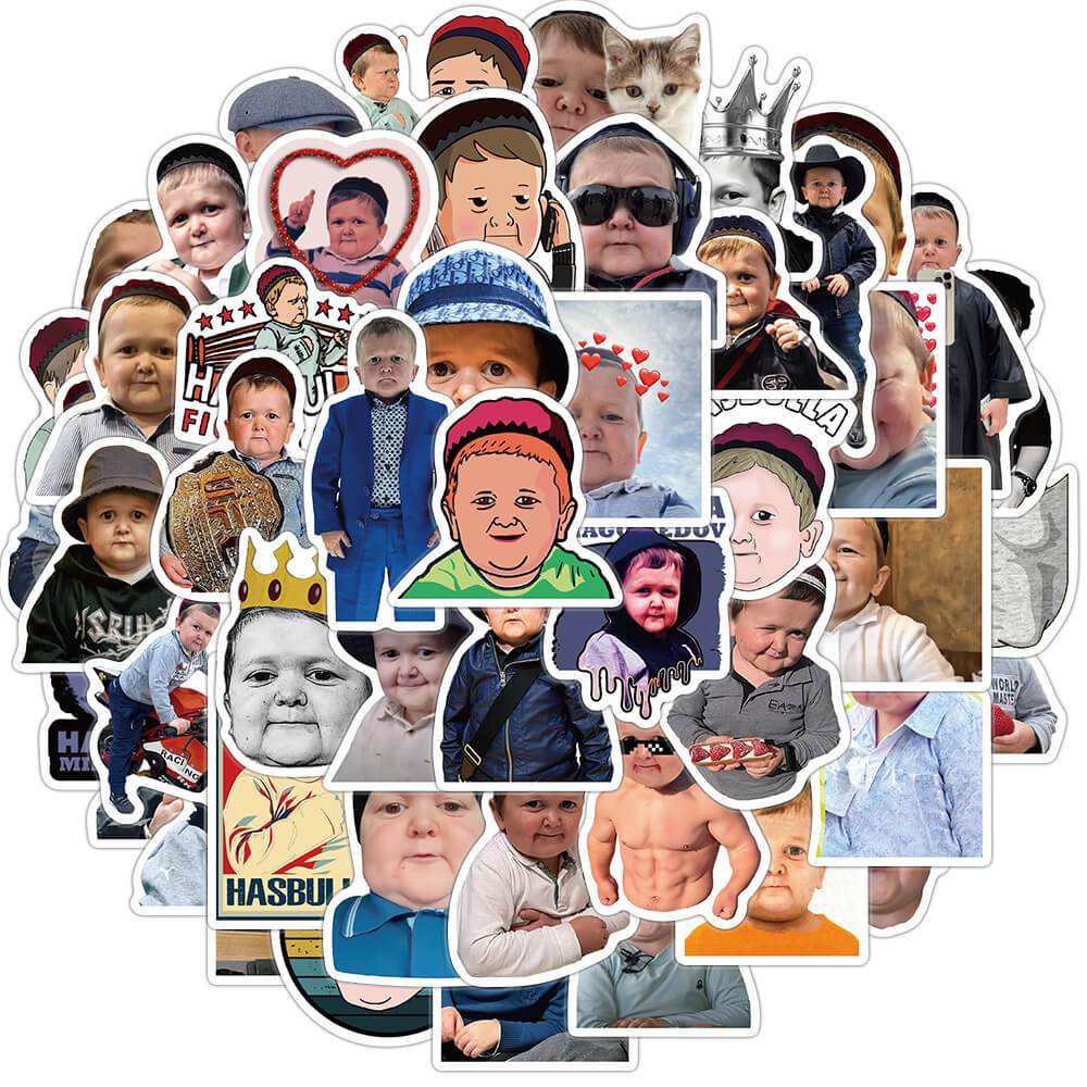 [Large Stickers]50PCS Funny Hasbulla Stickers for Laptop Phone Luggage ...