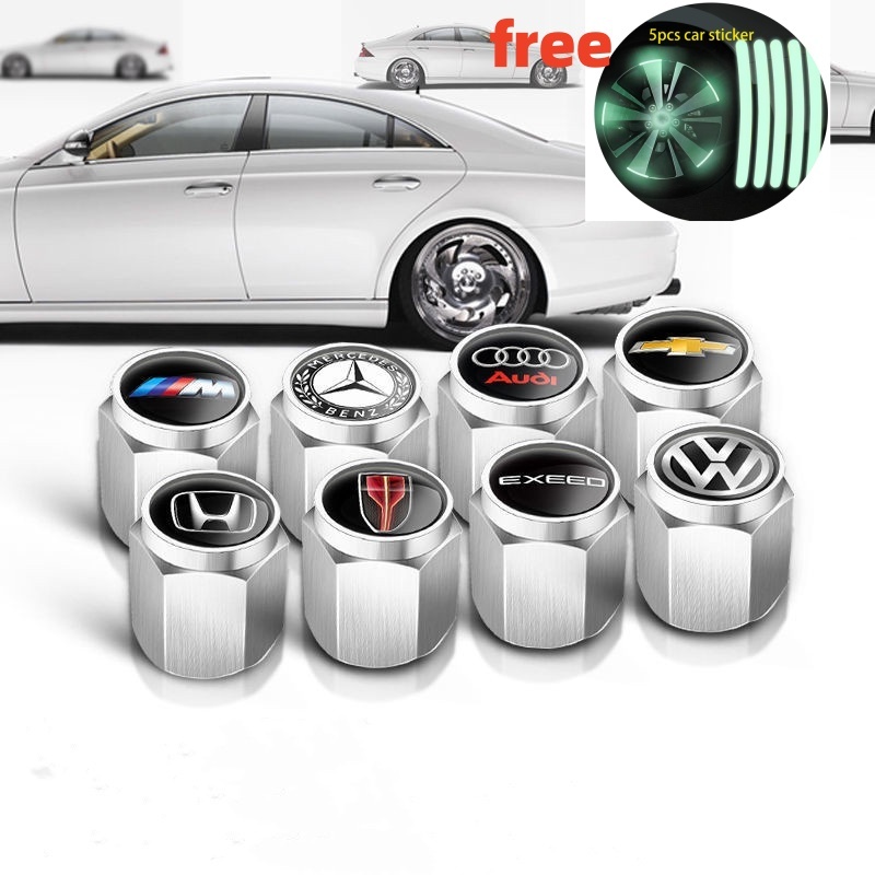 4pcs sliver auto tire hood car tire car tire hood ire nozzle cap ...