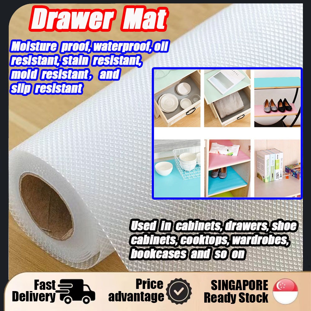 【SG STOCK】EVA Thick Non Slip Drawer Mat Plastic Shelf Liner Cabinet Pad ...