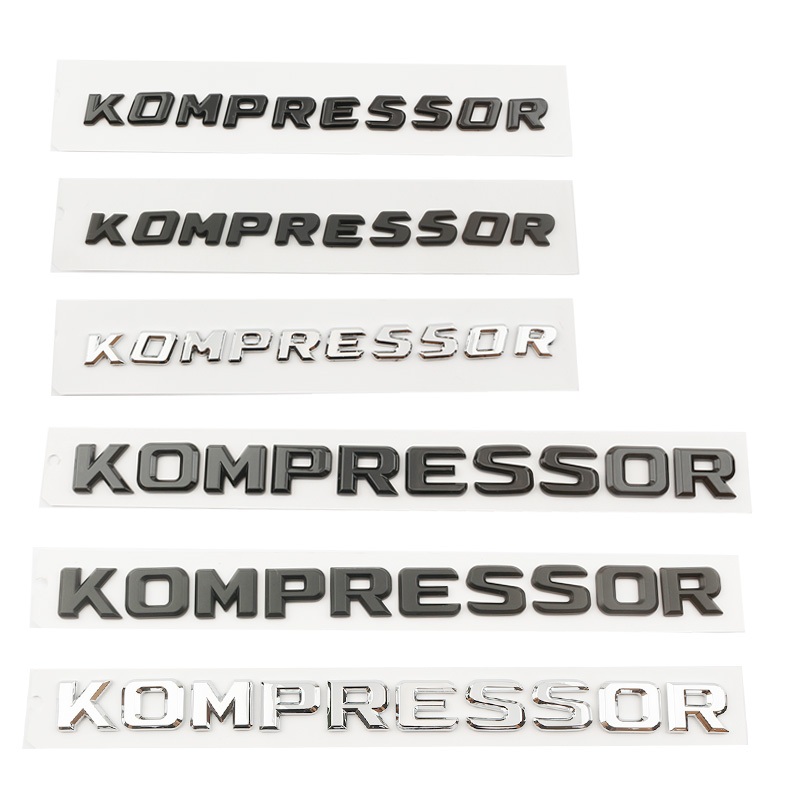 ABS Mercedes Benz KOMPRESSOR letter emblem Rear trunk logo Side badge ...
