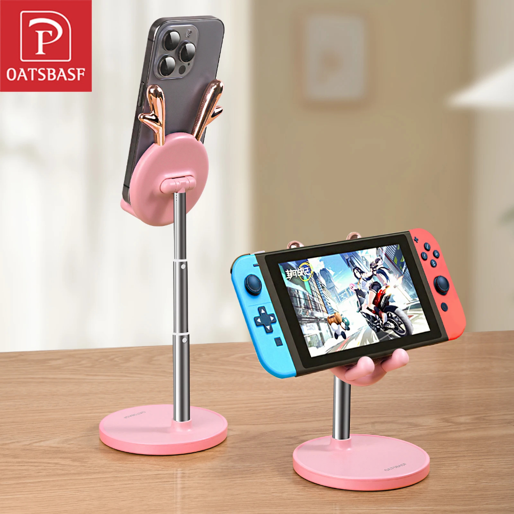 OATSBASF Cute Bunny Desktop Phone Holder Elk Kawaii Tablet Stand ...