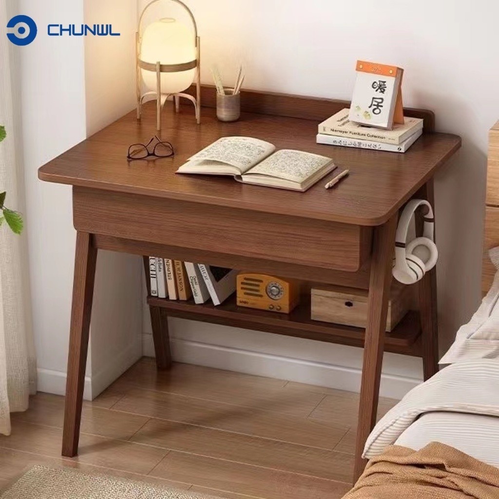 Study Table Solid Wooden Leg Small Family Home Student Bedroom Simple ...