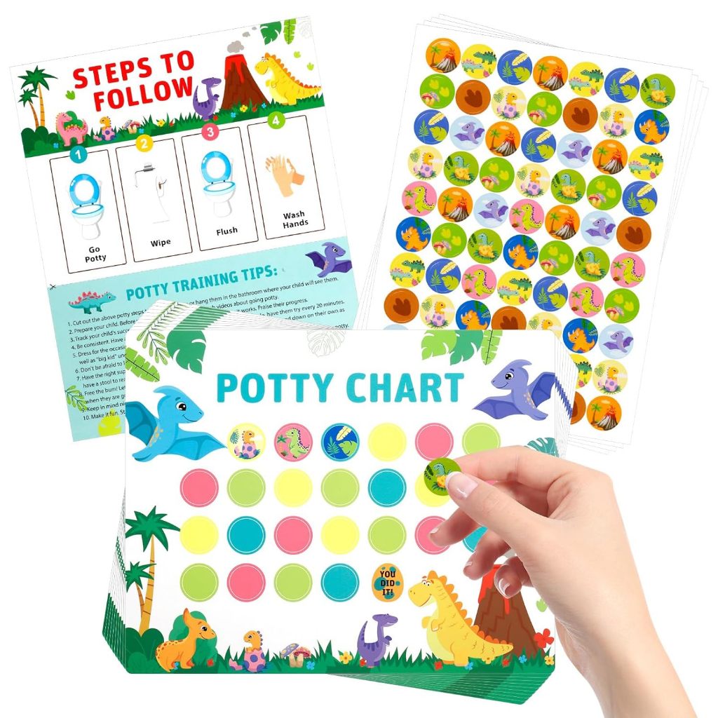 Potty Training Sticker Chart, 10 Potty Charts 280 Round Stickers ...