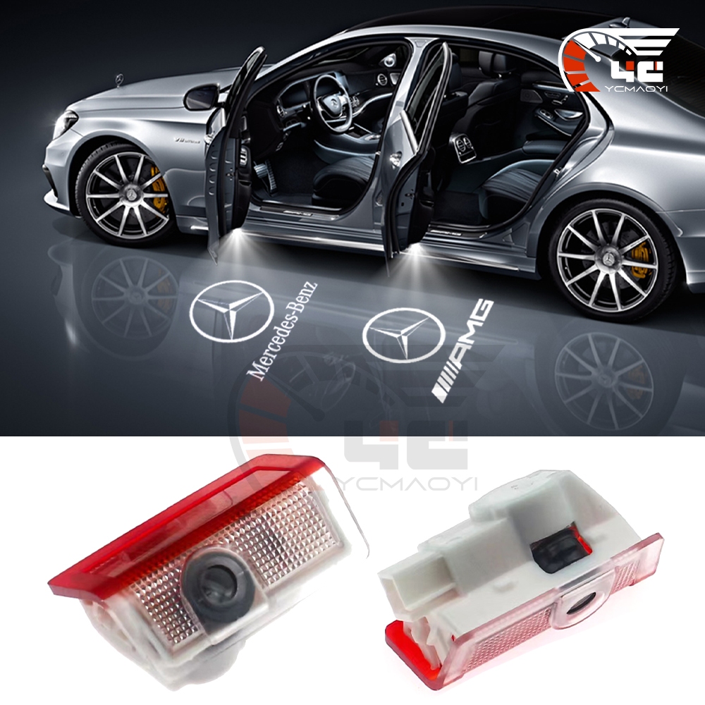 2/4Pcs Led Car Door Welcome Light For Mercedes Benz W205 W212 W213 W166 ...