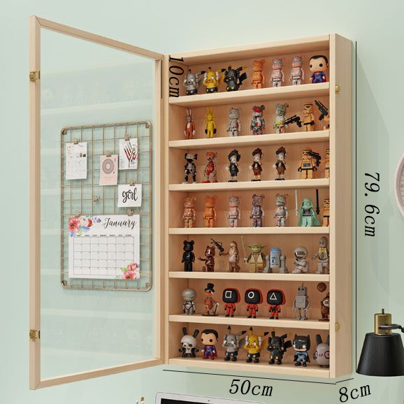 YSSH Solid Wood Display Rack Labu Storage Cabinet Display Box Bubble ...