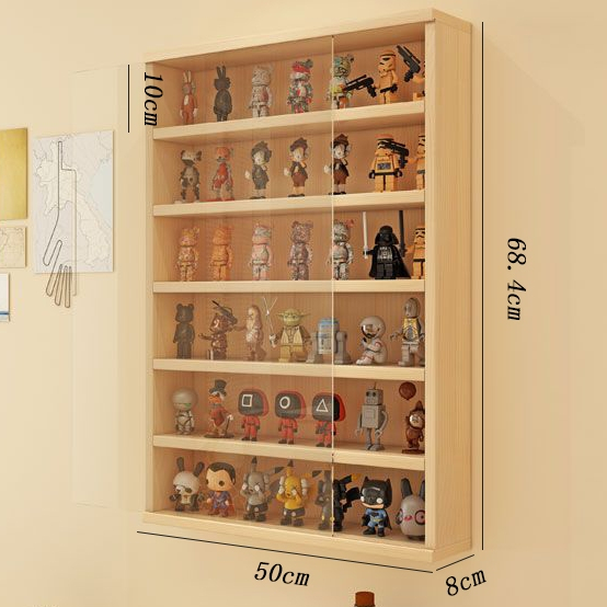 YSSH Solid Wood Display Rack Labu Storage Cabinet Display Box Bubble ...