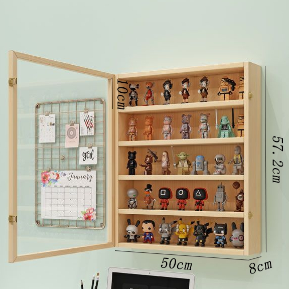 YSSH Solid Wood Display Rack Labu Storage Cabinet Display Box Bubble ...