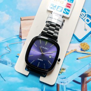 New Classic A138 Black Purple Tone Retro Watch, Colorless Stainless ...