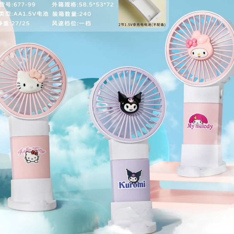 Sanrio Kuromi Portable Fan Handheld Cooling Fan Cartoon Cinnamoroll ...
