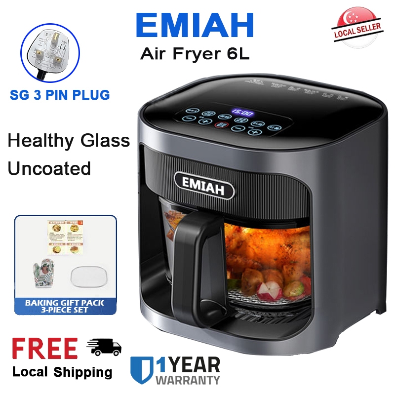 🔥SG Stock🔥Genuine German Air Fryer Led Digital Touch Screen Transparent ...