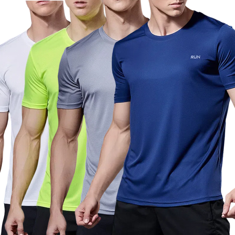 Men's Summer Sports T-shirt Ice Silk Loose Quick-drying Fitness Half ...