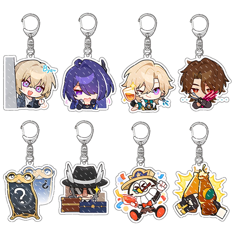 Honkai: Star Rail keychain Acheron Aventurine Emoji acrylic pendant ...