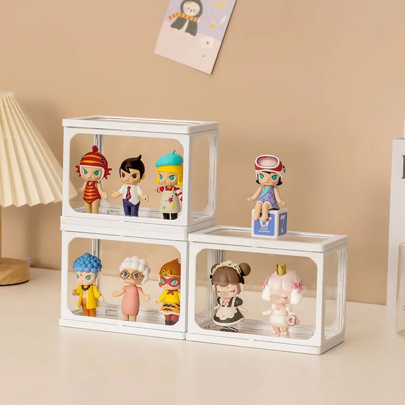 Action Figure Storage Box Acrylic Display Rack With Clear Ladder Car ...