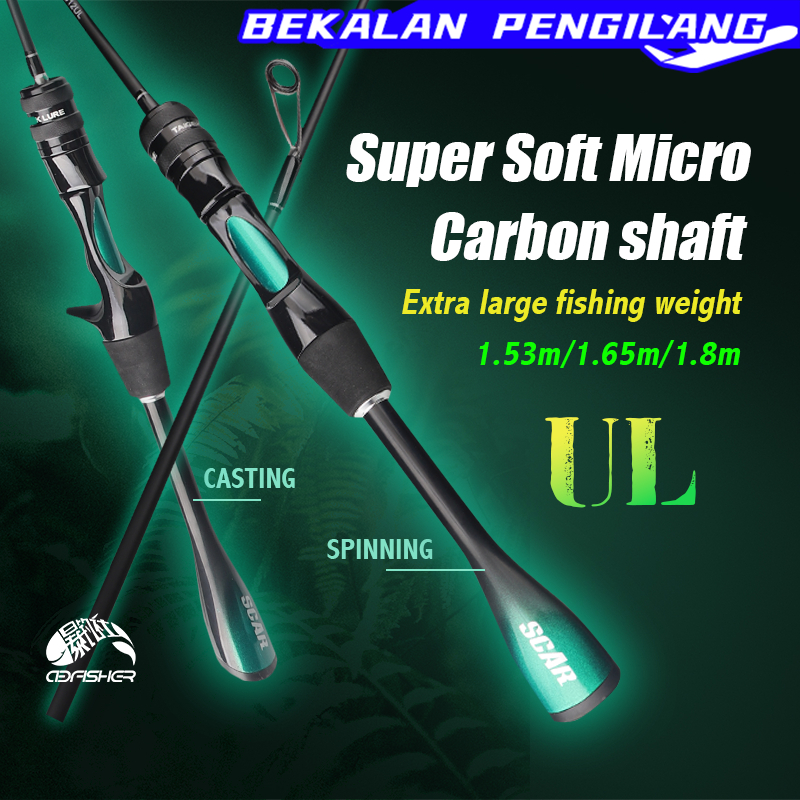 Ultra light fishing rod,UL Rod Casting, spinning,full carbon fiber ...