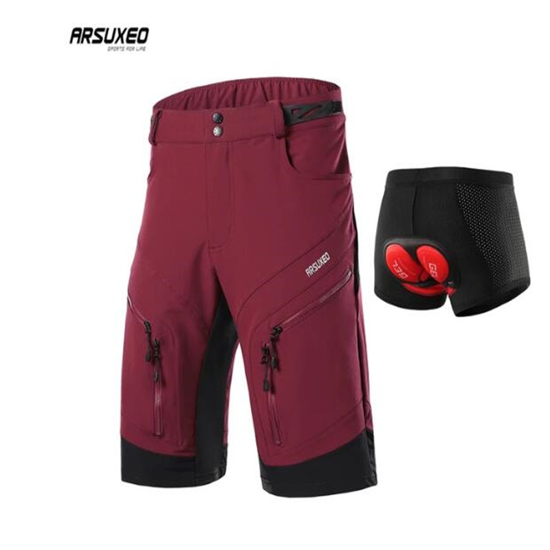 ARSUXEO Men's Cycling Shorts Loose Fit Downhill MTB Mountain Outdoor ...