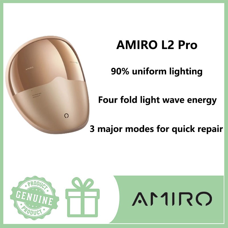AMIRO L2 Pro portable wired LED light therapy facial mask beauty ...