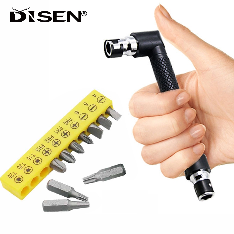 L-shaped 1/4 Hexagonal Screwdriver Bit 90 Degree Double Head Handle ...